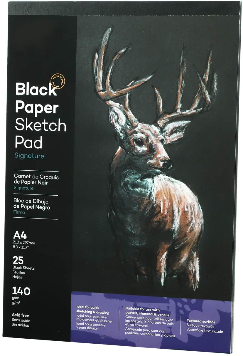 Black Paper Sketch Pad A3 A4 A5 Hardboard Cover Sk... – Vicedeal