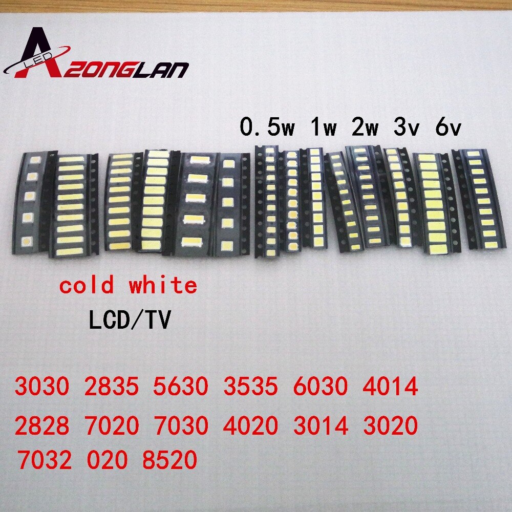 1000 st/lot 1w-2w smd led-kit 3v/6v 2835/3030/2828... – Grandado