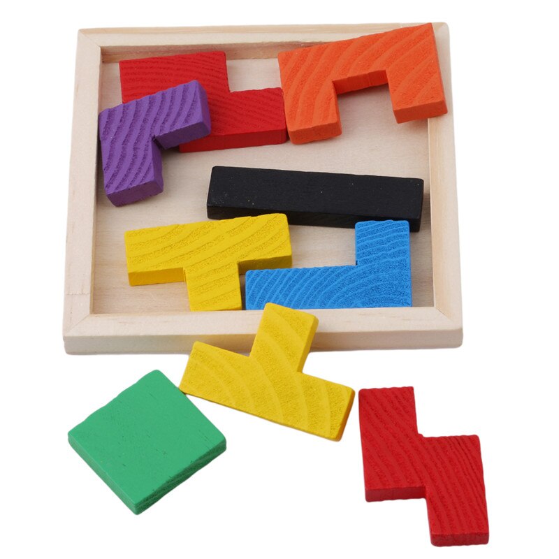 Colorful Wooden Tangram Brain Teaser Puzzle Toys T... – Grandado