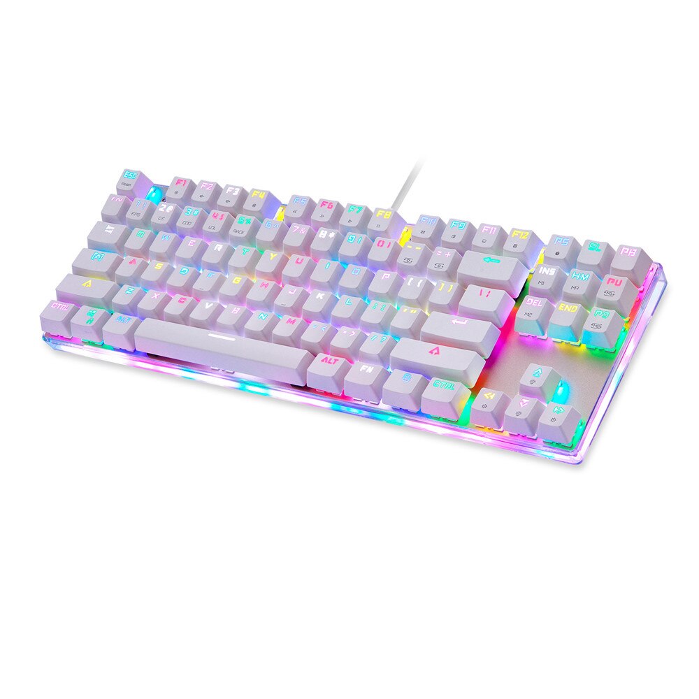 Keyboards Gaming White MotoSpeed K87s Colorful Ill... – Grandado