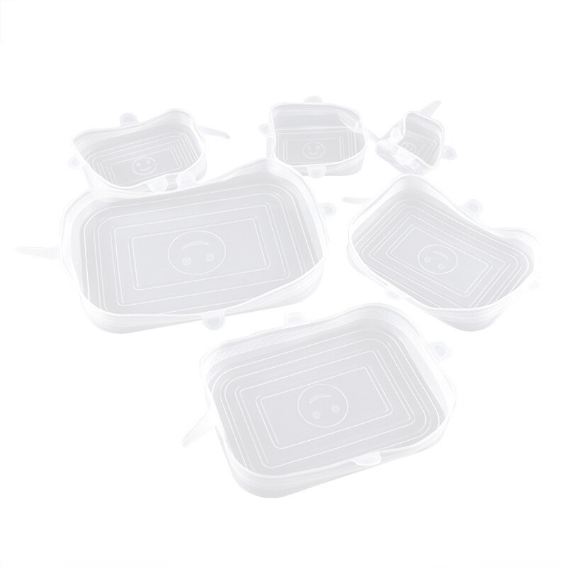 6PCS Silicone Stretch Lids Universal Airtight Food... – Grandado