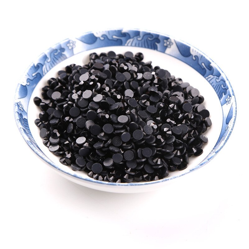 All Sizes Black Hotfix Rhinestones Flatback Round ... – Grandado