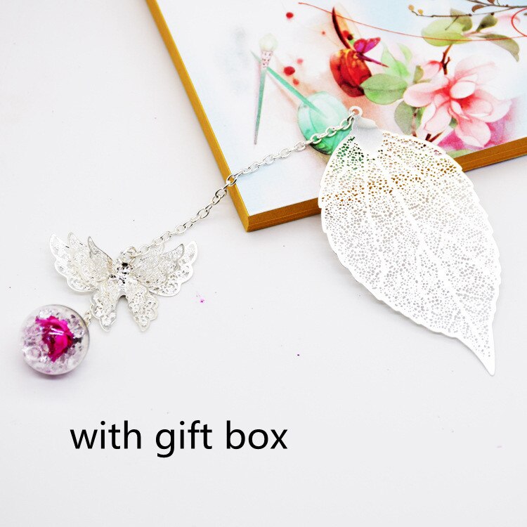 Metal bookmark leaf vein bookmark feather butterfl... – Grandado