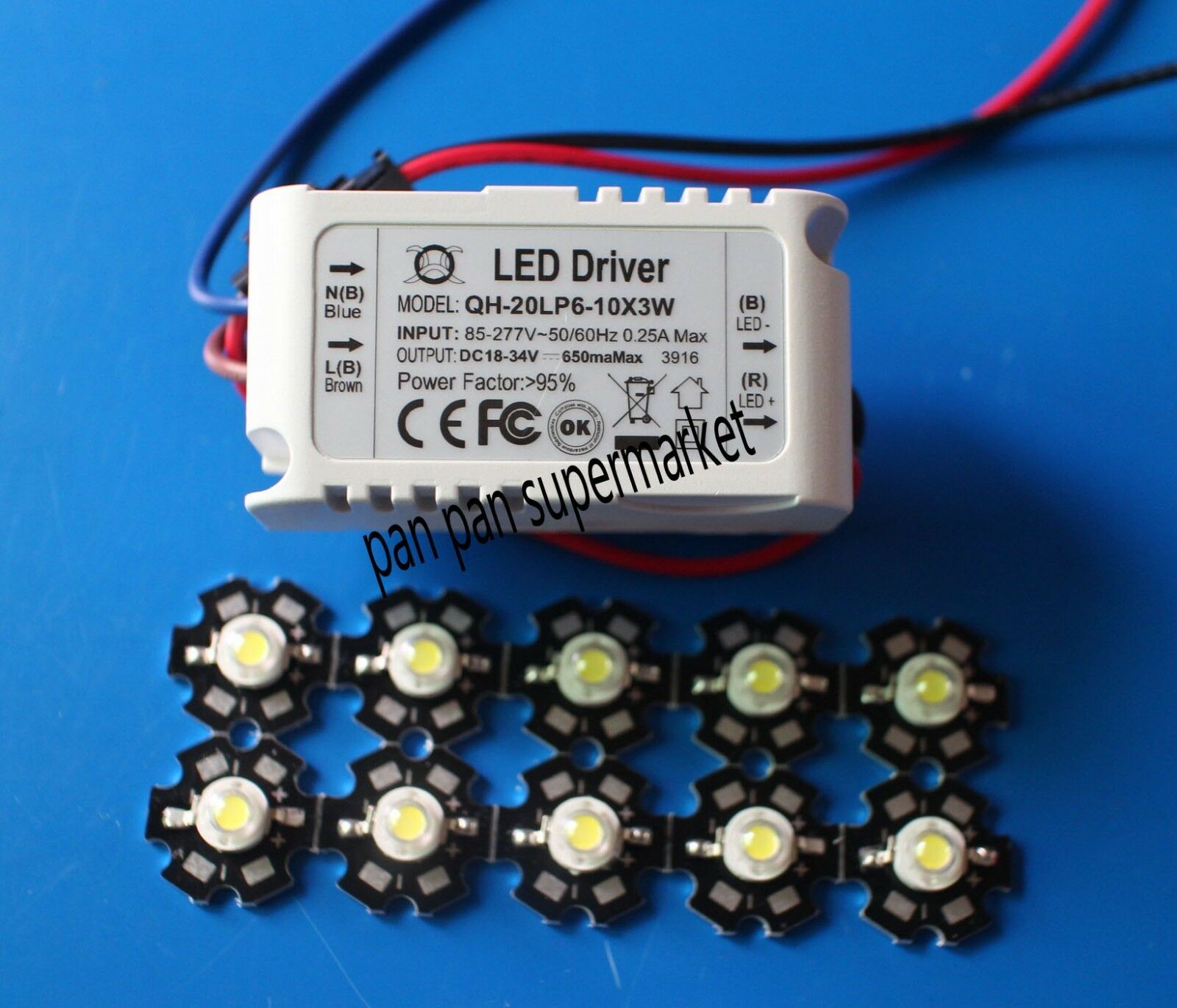 Chip led blanco de 10 piezas, 3W, 6000K, 3500K, 40... – Grandado