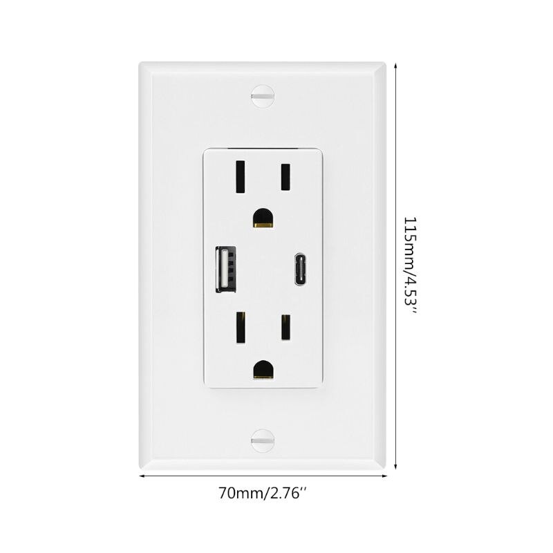 US Standard Wall Socket USB Type A Type C Charge P... – Grandado