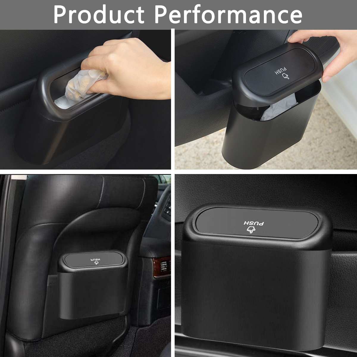 Car Trash Bin Hanging Vehicle Garbage Dust Case St... – Grandado