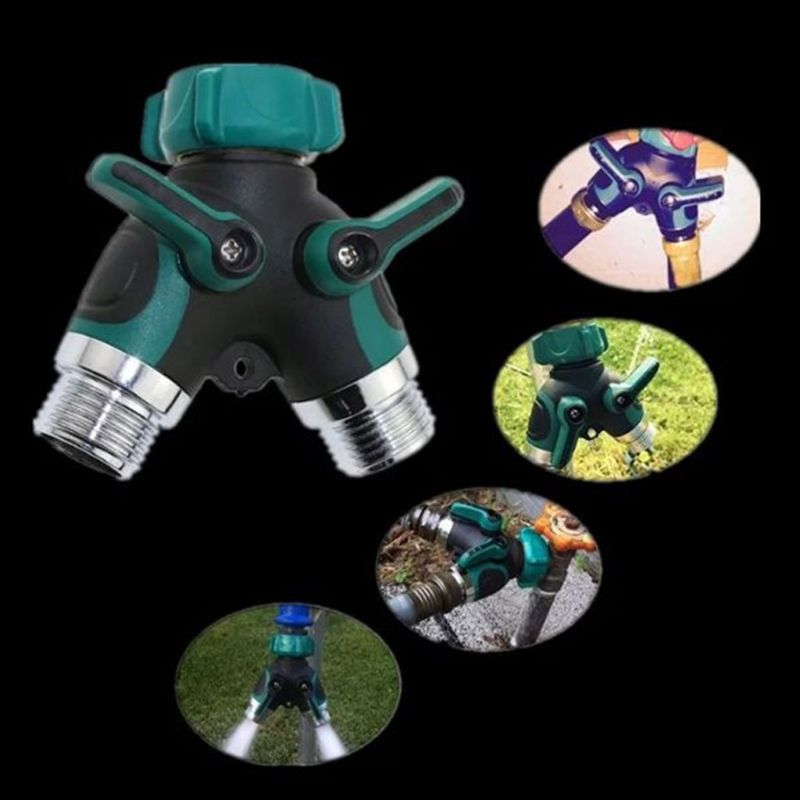 2 Way Heavy Duty Garden Tap Hose Splitter Y Connec... – Vicedeal