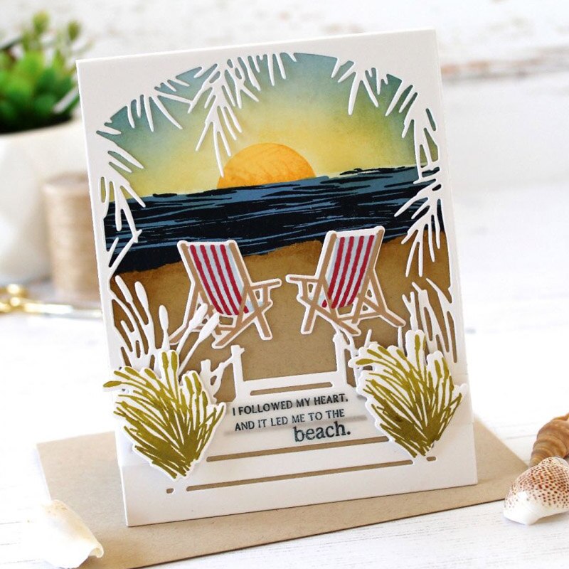 Better at the Beach Stamp Set Ocean Waves Transpar... – Grandado