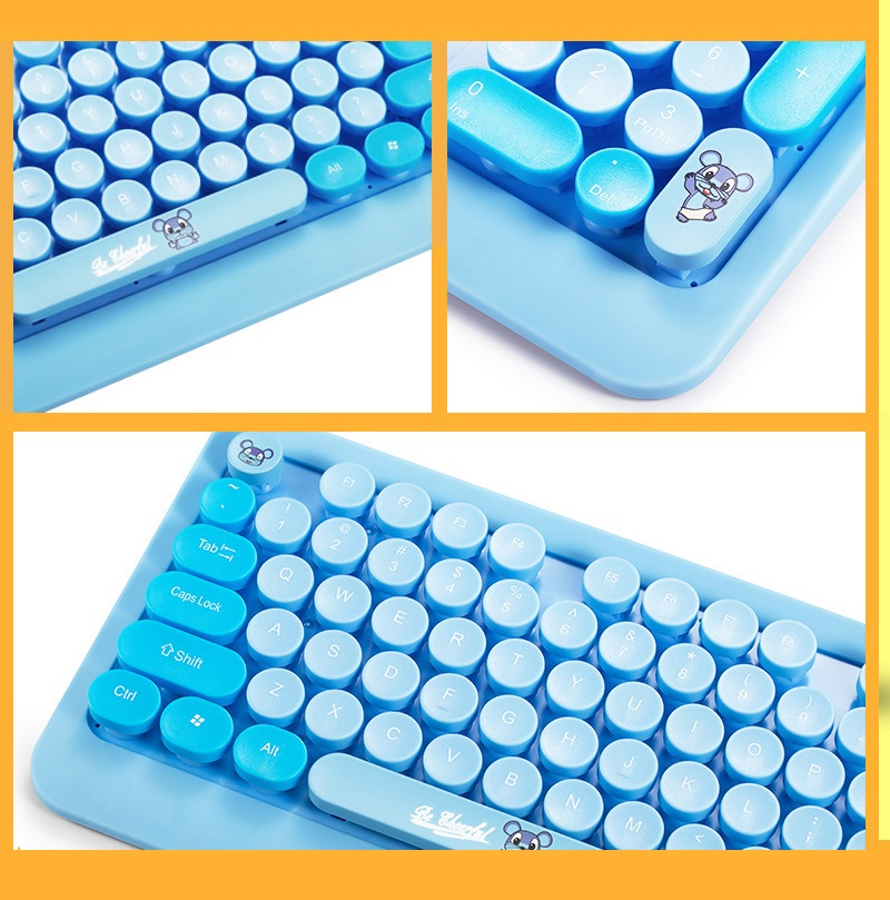 Cartoon Wireless Keyboard and Mouse Set 1600dpi 10... – Vicedeal