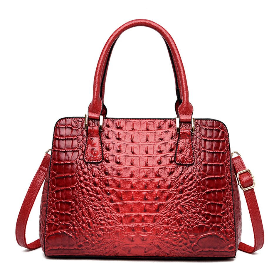 Women Crocodile Pattern Leather Shoulder Bags Sac ... – Grandado
