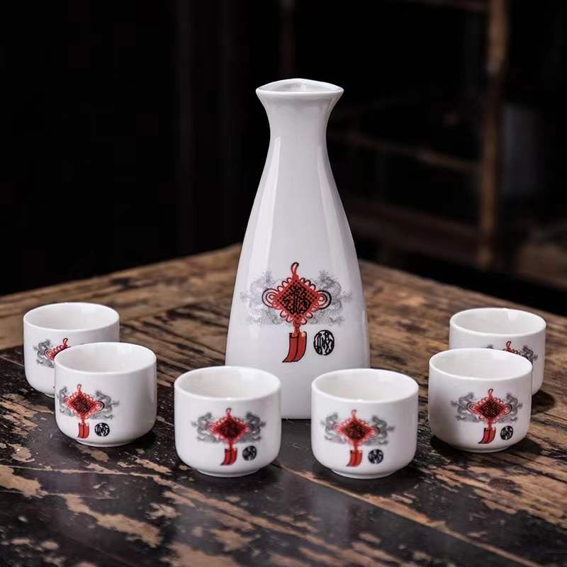 Antique Ceramic Wine Set Simple Wine Pot Wine Disp... – Grandado