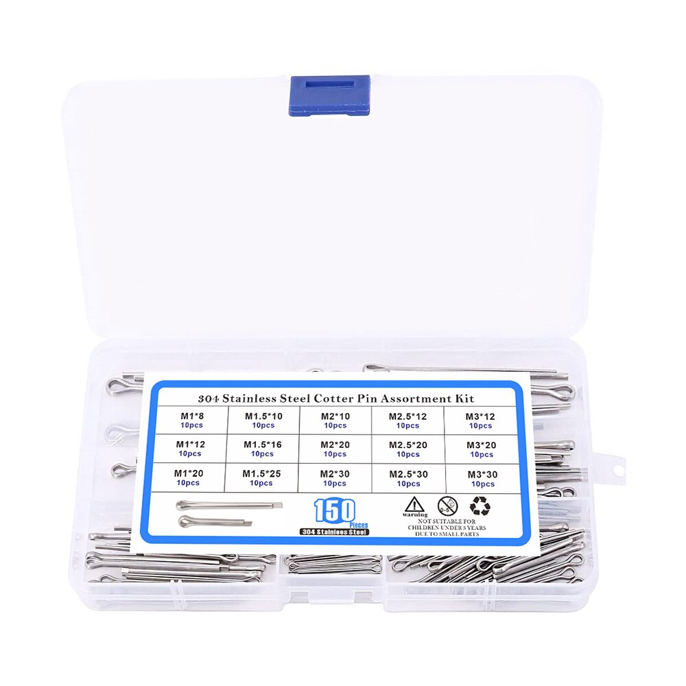 150pcs/lot 304 Stainless Steel GB91 Split Pin M1-M... – Vicedeal