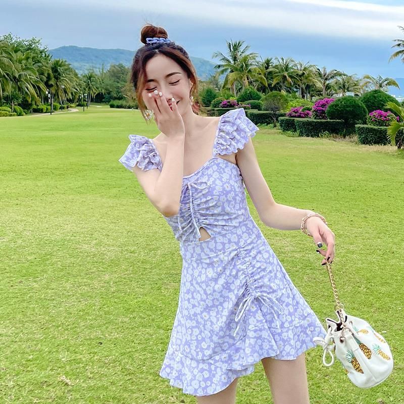 Spring Swimsuit One-piece Slimming Fairy Korean St... – Grandado