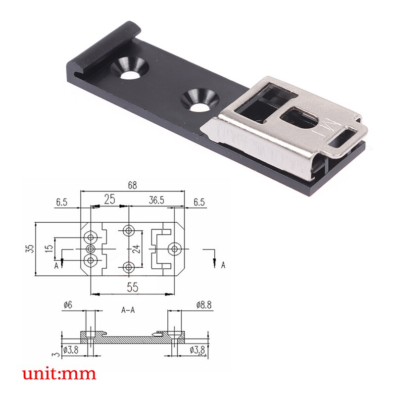 35mm U-shaped Rail DIN Universal Buckle Fixed Clam... – Grandado