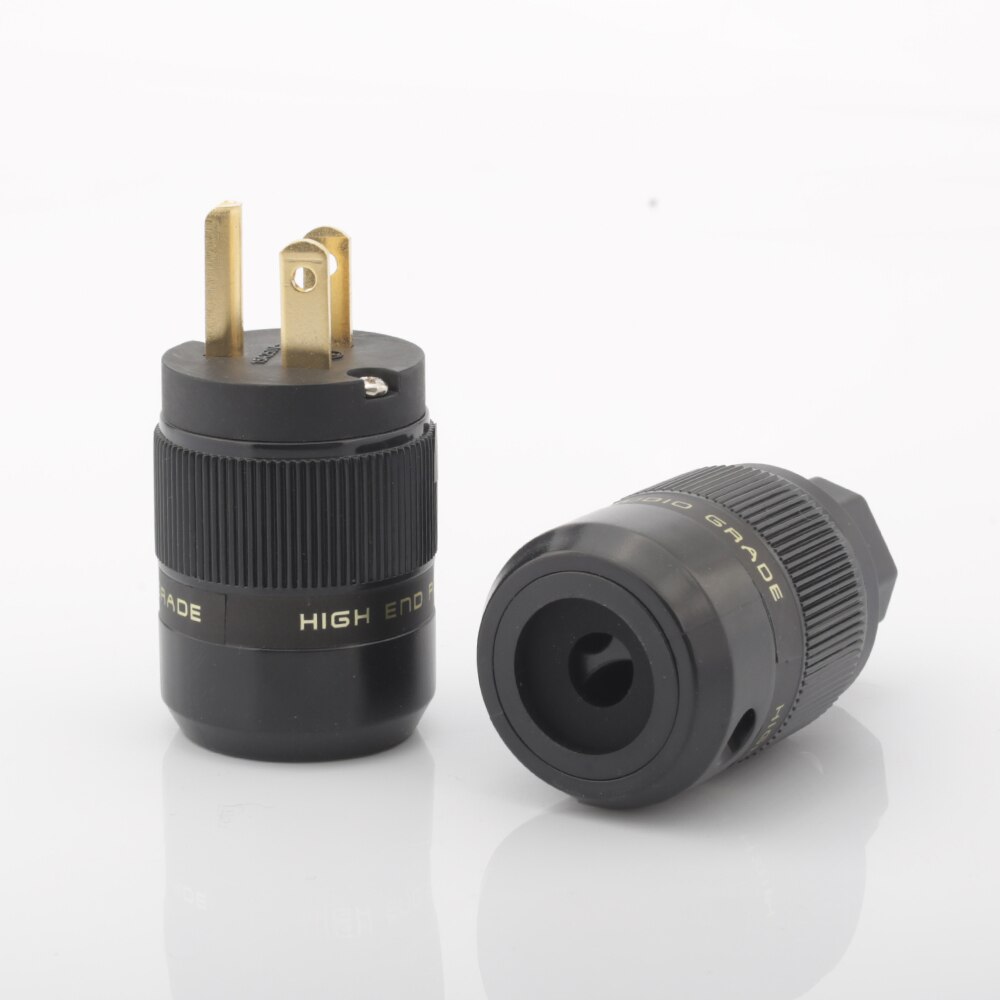 1pair Gold plated US Power connector US Power plug... – Grandado
