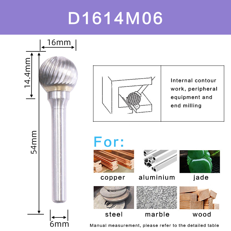 D Type Single-cut Tungsten Carbide Alloy Rotary Fi... – Grandado
