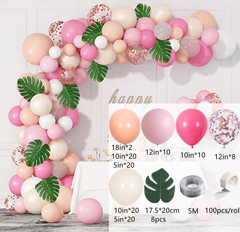 Guirlande tropicale hawaïenne en arc, Kit de ballo... – Grandado