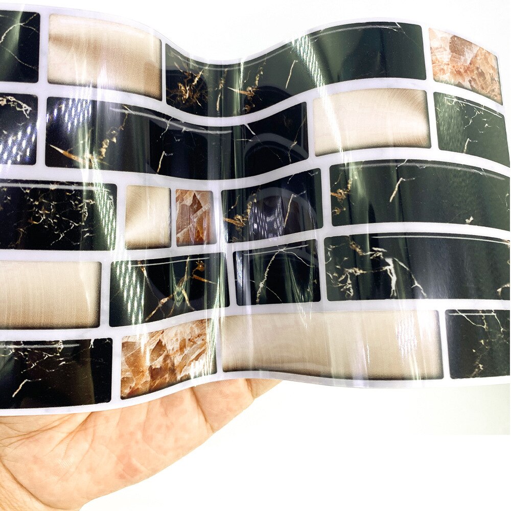 27Pcs/Pack 20x10cm Gold Metallic Black Marble PVC ... – Grandado