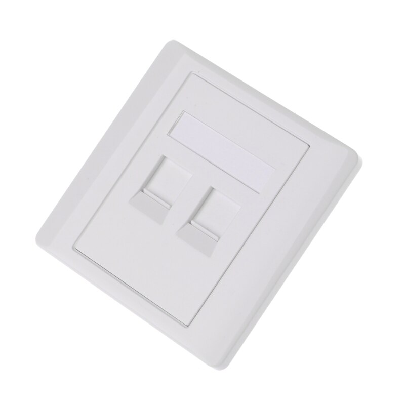2 Ports CAT5 RJ45 Network Wall Plate With Female T... – Grandado