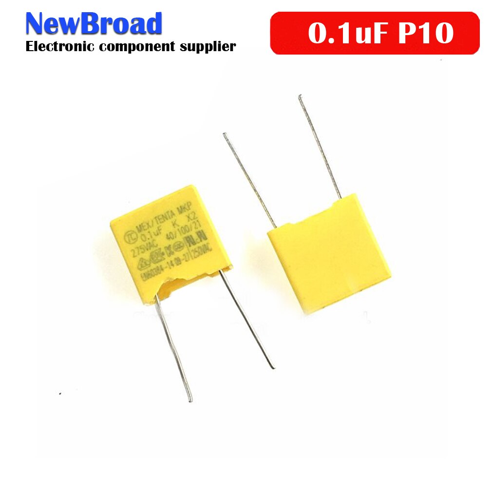 10pcs 100nF capacitor X2 capacitor 275VAC Pitch 10... – Grandado