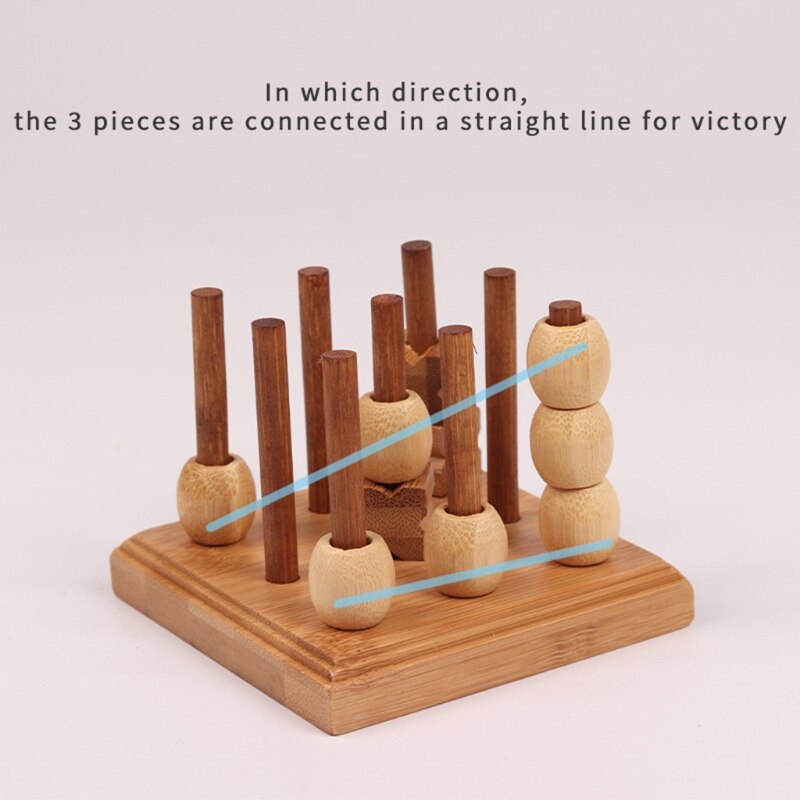 Mini Tic-Tac-Toe Wooden Puzzle Game for Kids Moder... – Grandado