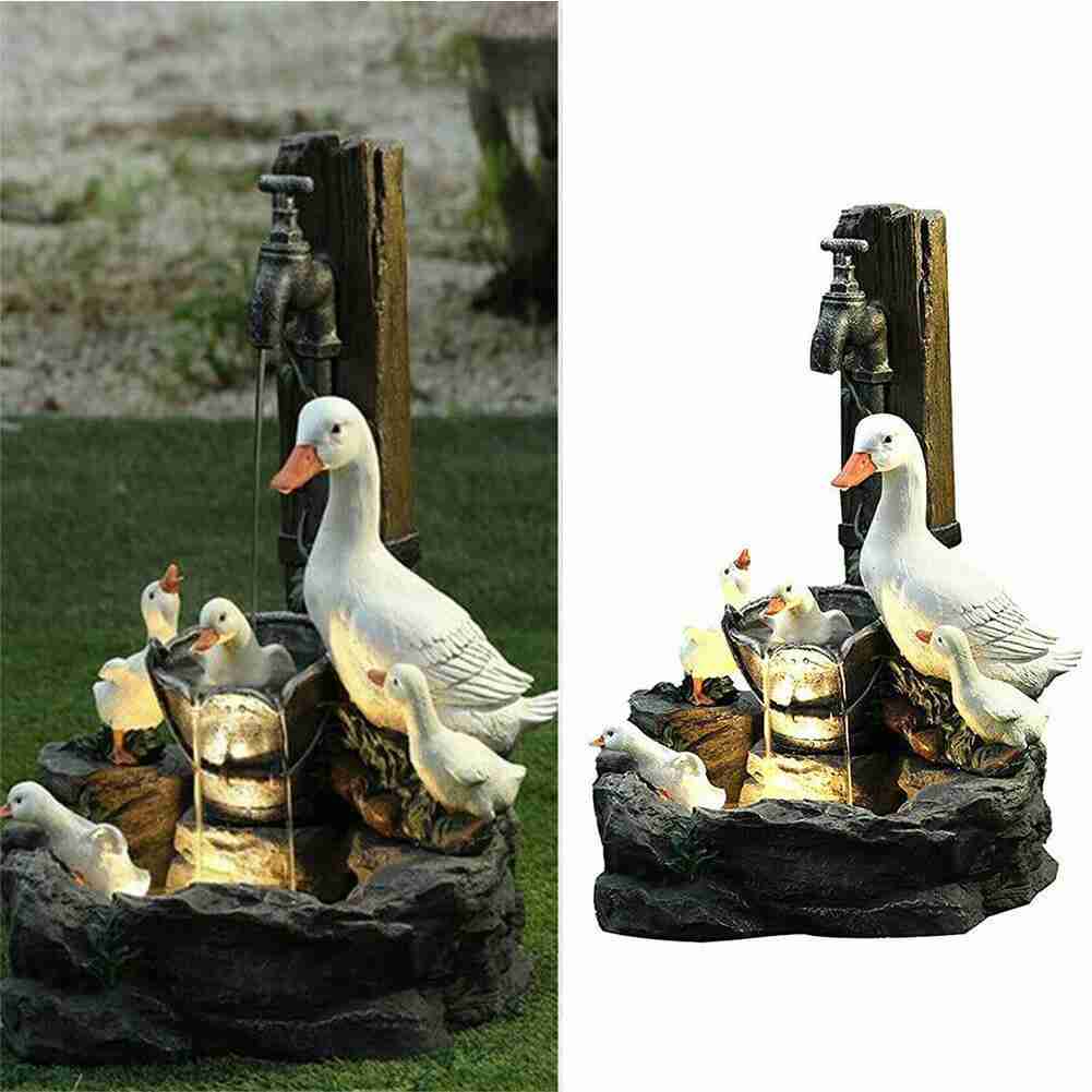 Resin Duck Water Fountain Garden Animal Model Orna... – Grandado