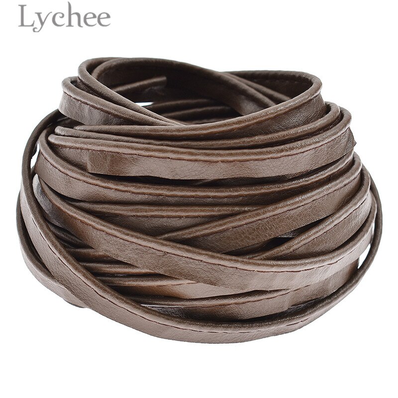 Lychee Life 10m PU Leather Sewing Ribbons Solid Co... – Grandado