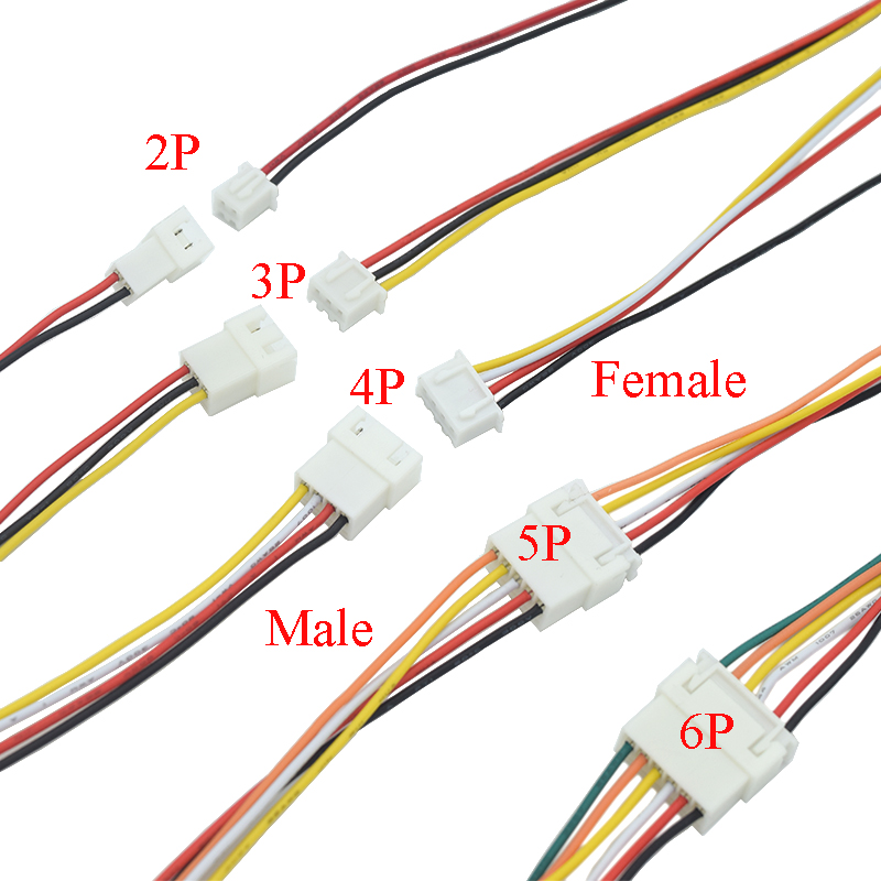 10Pairs Micro JST XH 2.54 2P 3P 4P 5P 6PIN Manneli... – Vicedeal