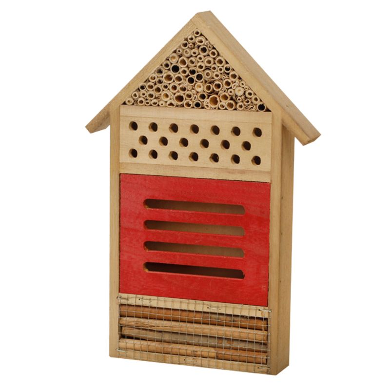 Natural Wooden Insect House Hotel Bee House Hive H... – Grandado