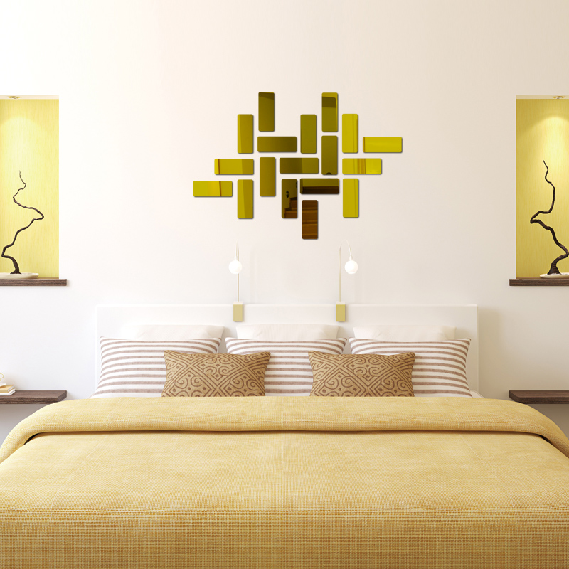 18Pcs Verwisselbare Spiegel Bakstenen Muur Sticker... – Grandado