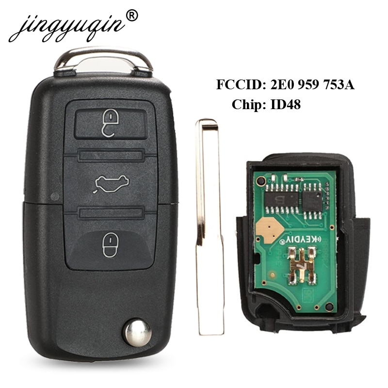 jingyuqin 434Mhz ID48 Remote Flip Key DIY for VW/V... – Grandado
