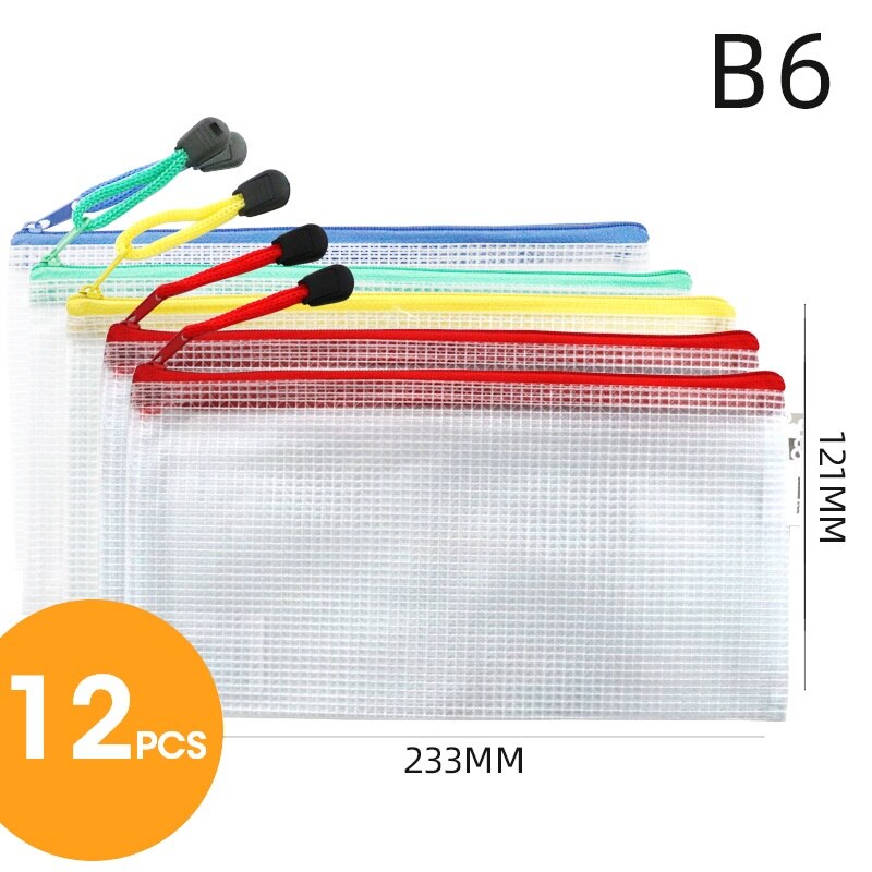 M&G B6 / A5 / B5 / A4 mesh zipper bag file bag stu... – Grandado
