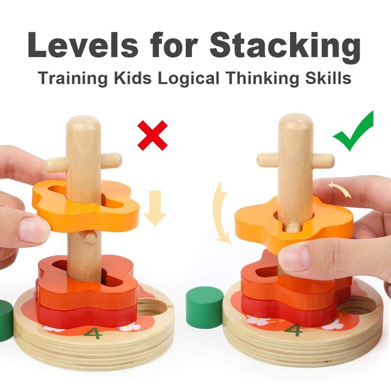 Sorting and Stacking Toy Wooden Shape Sorter Toys ... – Grandado