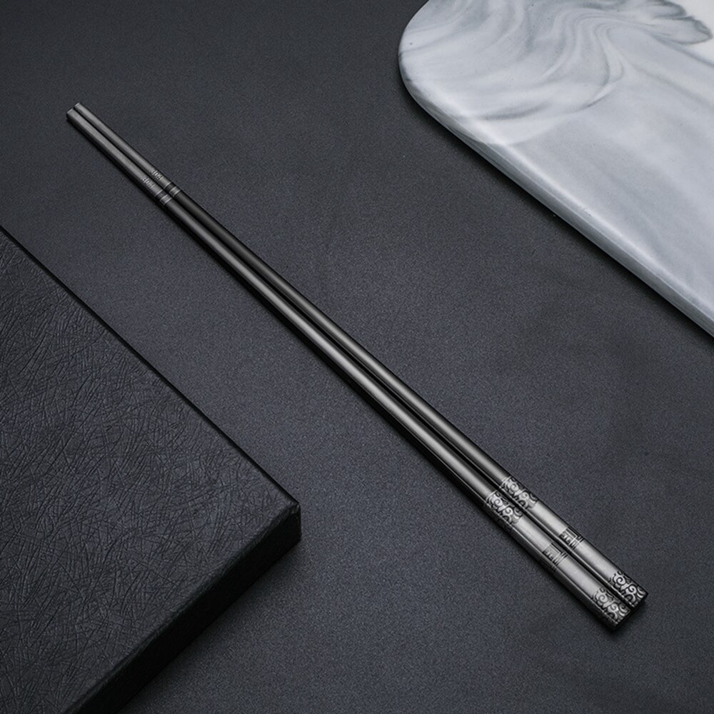 Luxury Engraved Chopsticks Stainless Steel Chinese... – Grandado