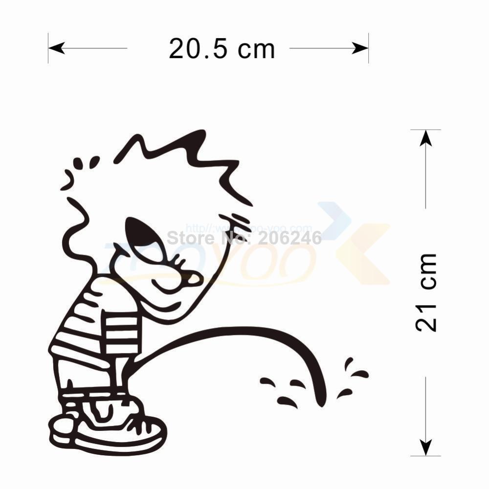 peeing boy toilet stickers 303. vinyl wall art hom... – Grandado