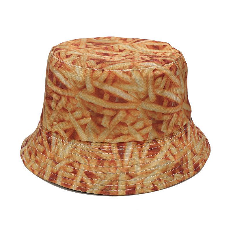 Summer Potato Chips Hamburger Printed Fisherman Ca... – Grandado