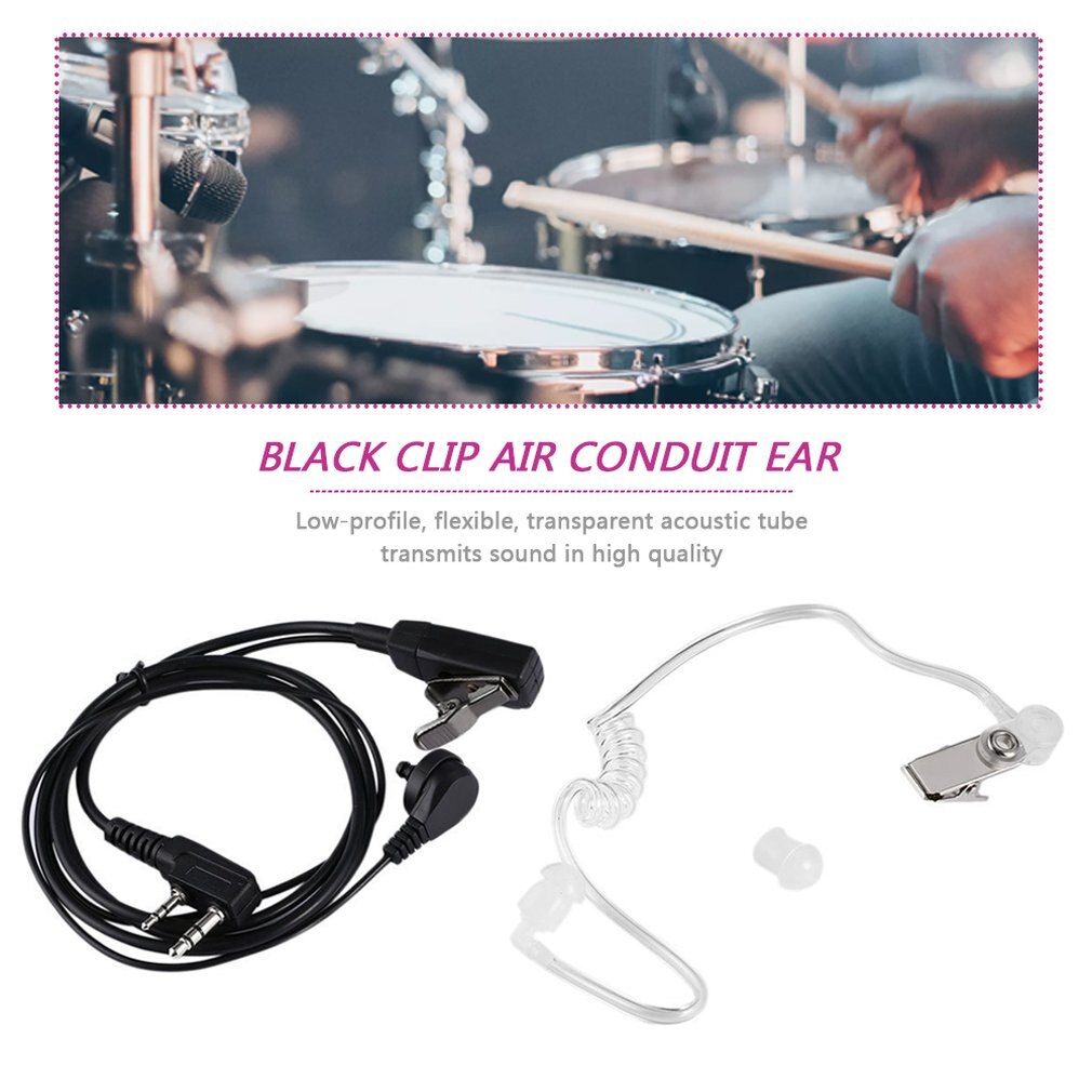 2 Pin Two Way Radio PTT Air Tube Earphone Headset ... – Grandado