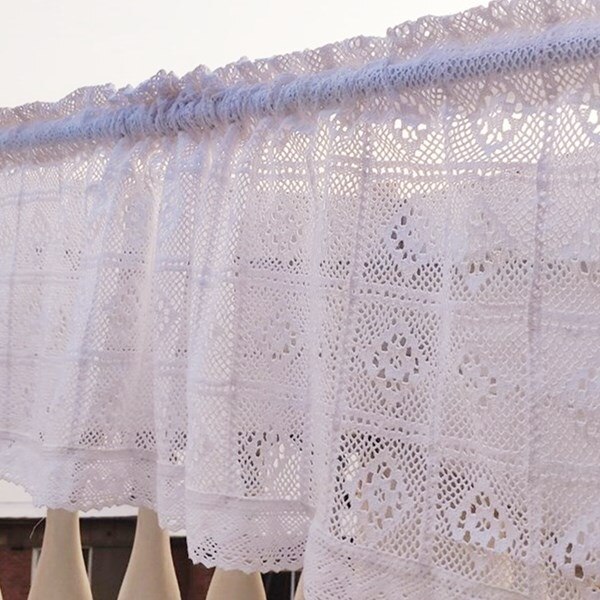 Cortinas de encaje de ganchillo. Cortinas para gab... – Vicedeal