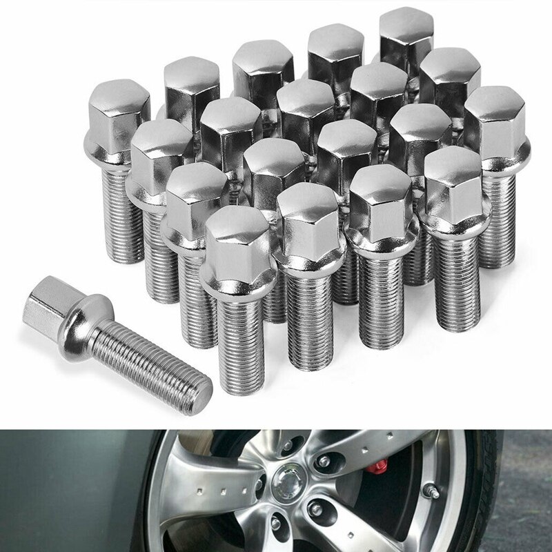 20 M14X1.5 Ball Radius Seat Lug Bolts Nuts 40Mm Sh... – Grandado