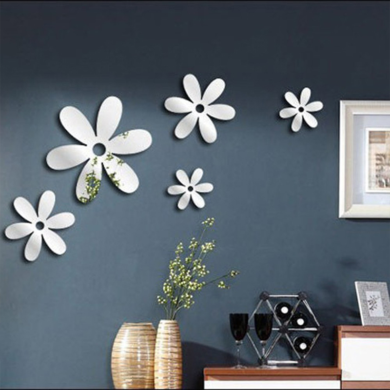 Diy Spiegel Muur Sticker 3D Diy Bloemvorm Acryl Mu... – Vicedeal