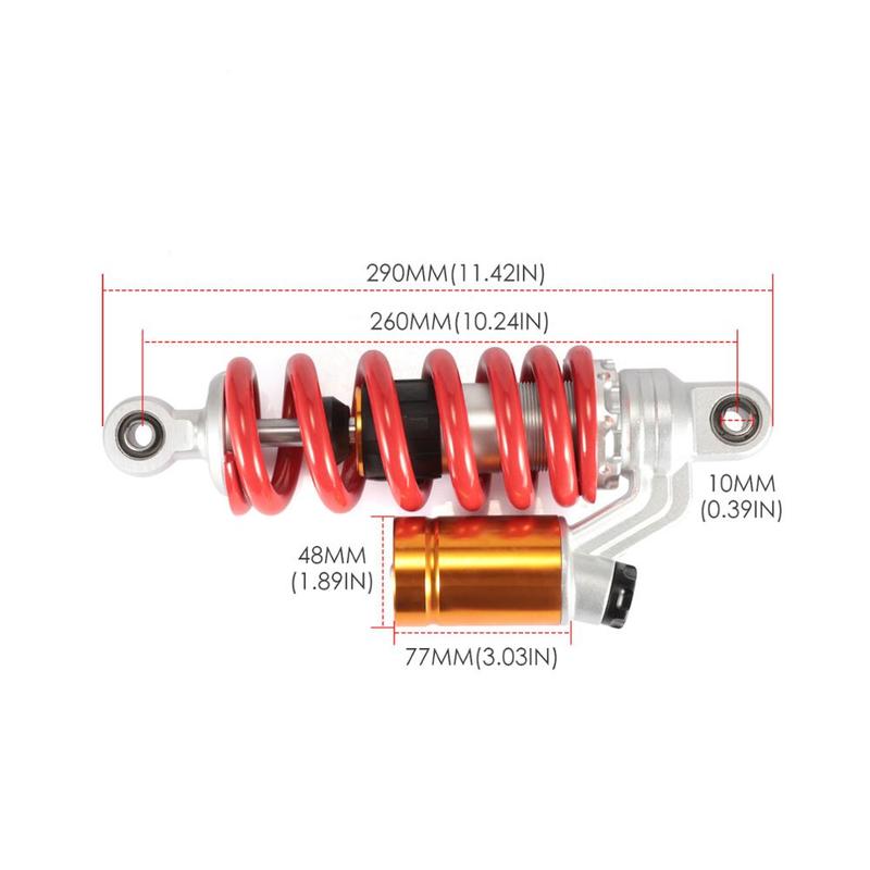 260MM 10MM Damper Spring Rear Suspension Scooter P... – Grandado