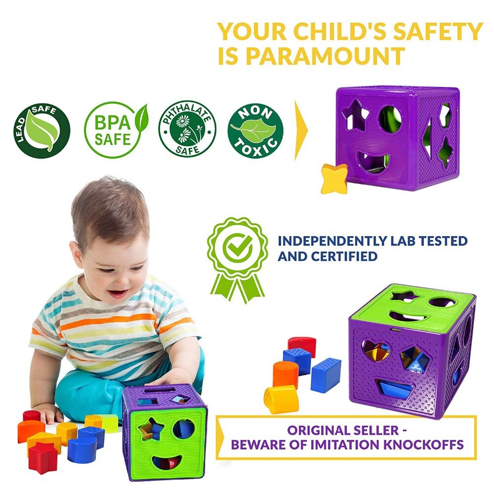 Stacking Toys Shape Sorter Toy Childrens Blocks In... – Vicedeal