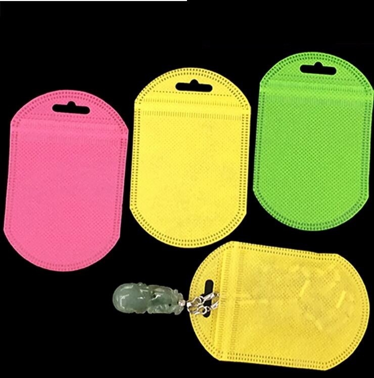 100 Stks/partij Plastic Niet-geweven Stof Zip Lock... – Grandado