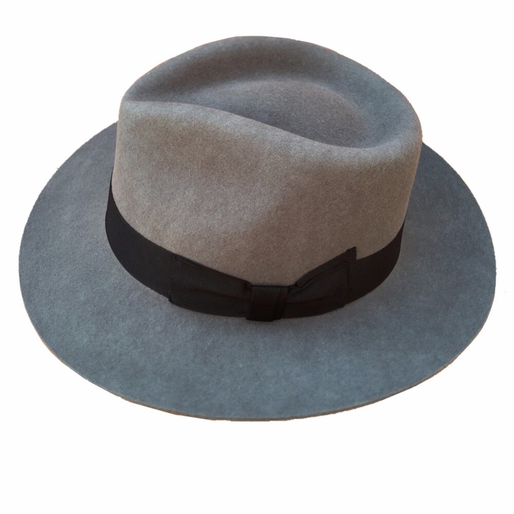 Classic Grey Men's Wool Felt Godfather Fedora Gang... – Vicedeal
