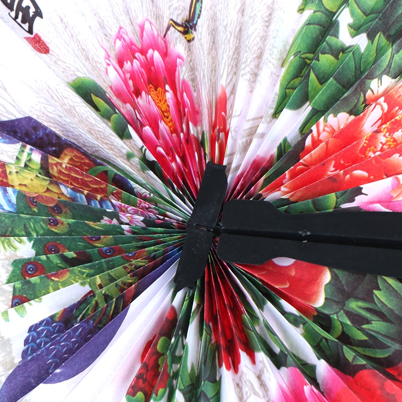 Classic retro folding small round paper fan Childr... – Grandado