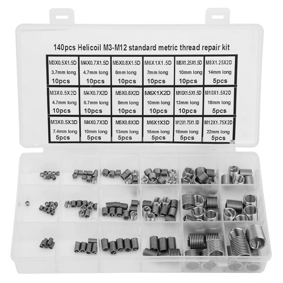 Screw Thread Insert 140Pcs Wire Threaded Insert St... – Grandado