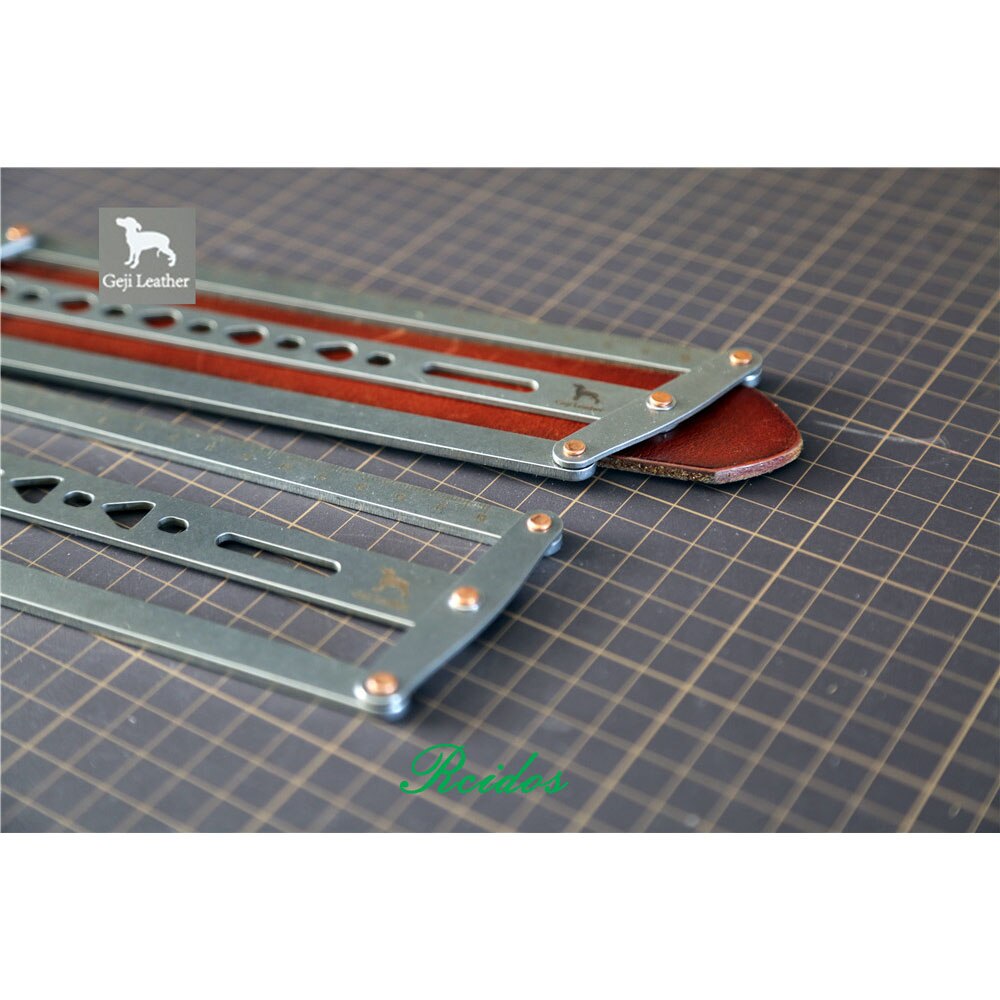 RCIDOS Geji Manual leather auxiliary ruler,belt po... – Grandado