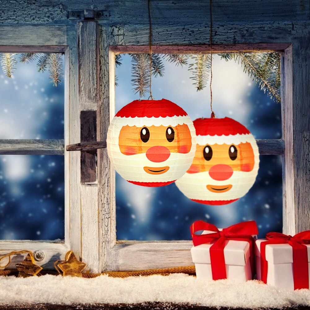 20cm Paper Lantern Santa Claus DIY Hanging Ball La... – Grandado
