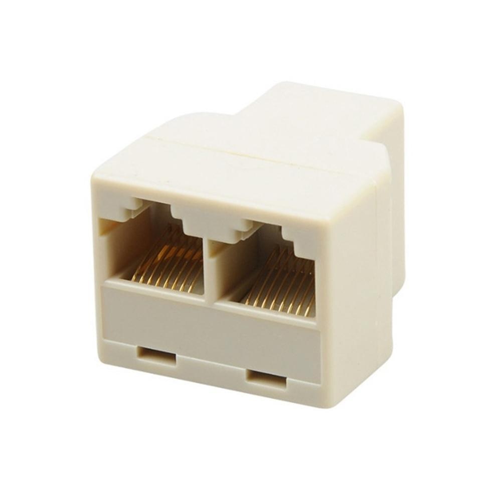 RJ45 Splitter Adapter 1 to 2 Dual Female Port CAT5... – Grandado