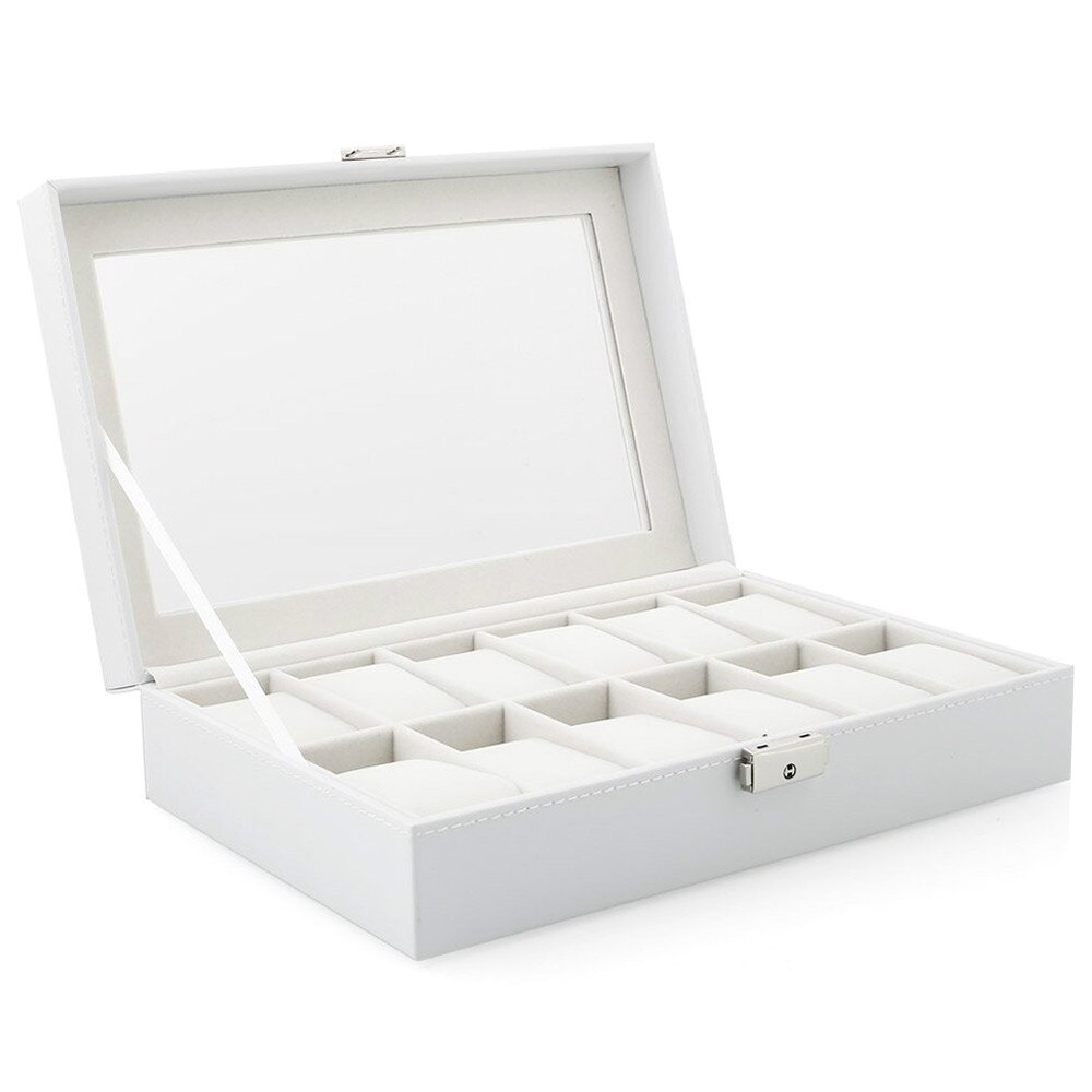 12 Grids Watch Box Jewelry Display Storage Organiz... – Grandado